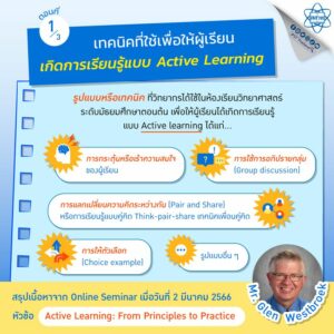 เทคนิคที่ใช้เพื่อให้ผู้เรียนเกิดการเรียนรู้แบบ Active Learning (สรุป ...