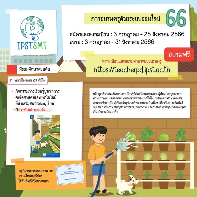 สสวท. อบรมครูด้วยระบบออนไลน์ ส่งเสริมสมรรถนะผู้เรียน “กิจกรรมการเรียนรู้บูรณาการวิทยาศาสตร์ ...